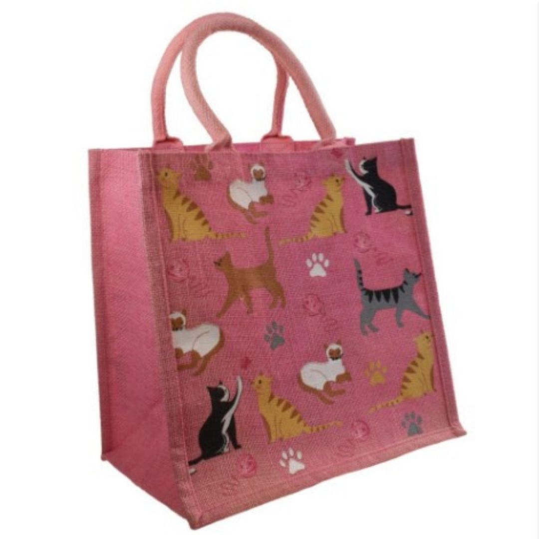 Cats jute shopper|sustainable bag|Fair Trade|Shared Earth – Harrogate Fair Trade Shop