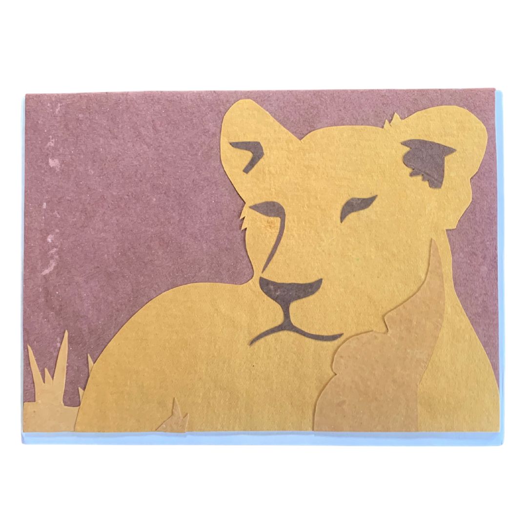 Lion Cub card/Cards from Africa greetings card/Fair Trade card ...